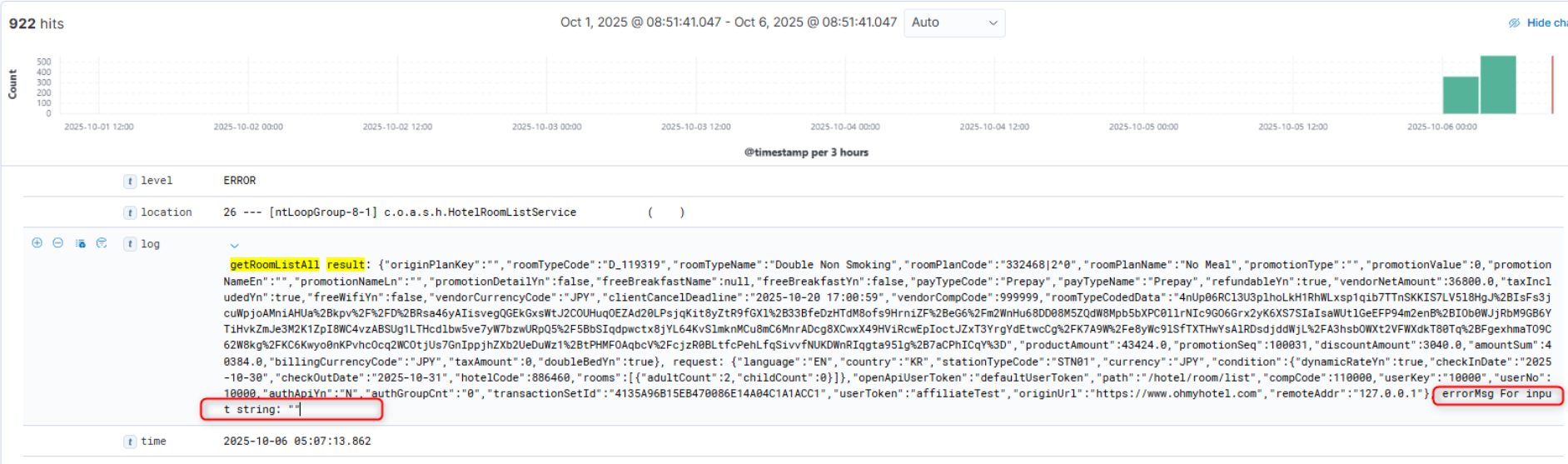 결함(Bug) #1833: [issue] Parse data hotelRoomList 3rdparty - Alice improvement - Redmine